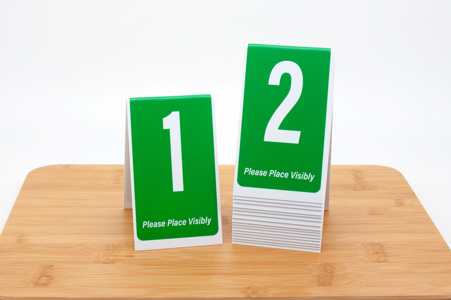 Tall Green Table Numbers | City Grafx