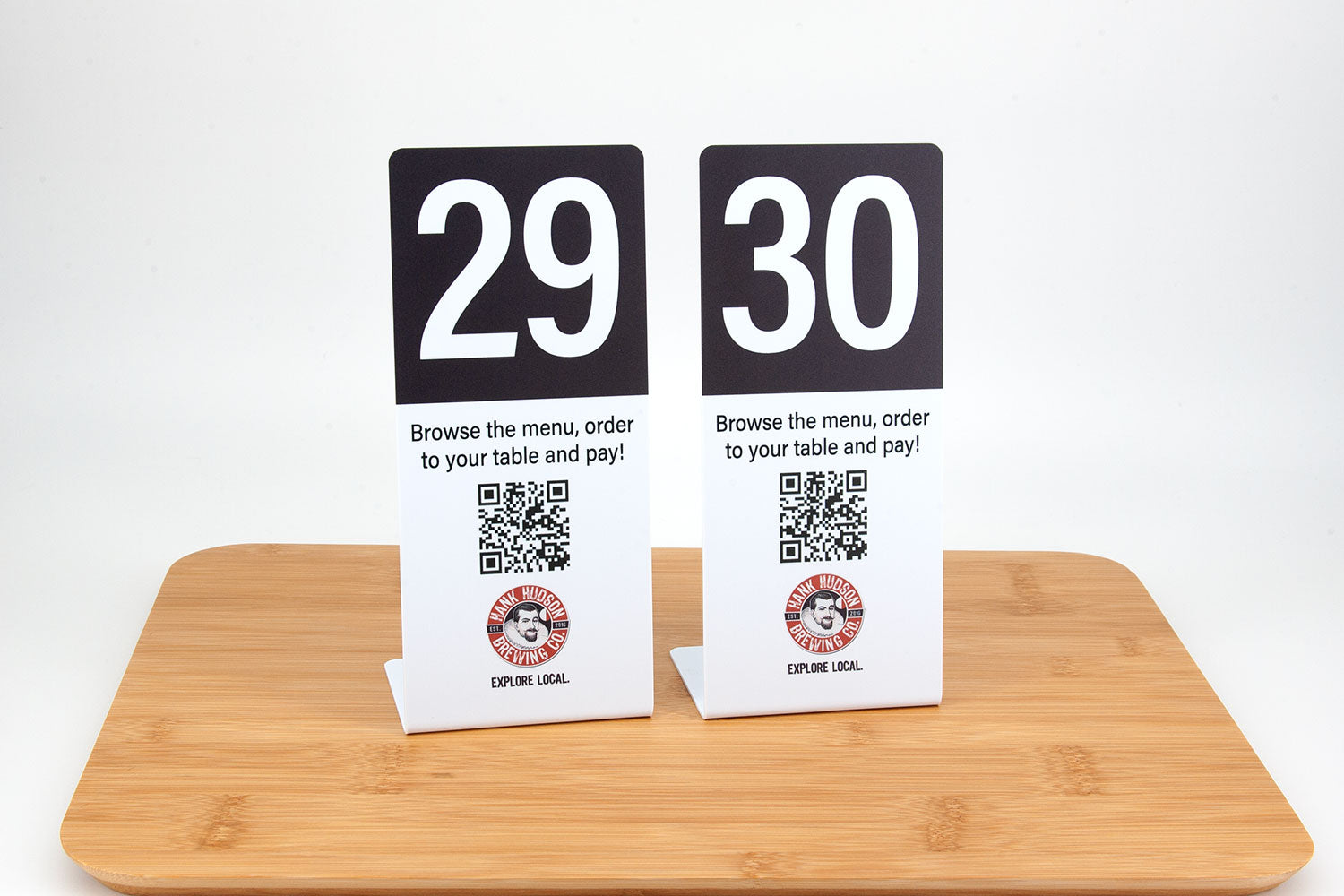 Custom Printed Double L Table Numbers | City Grafx