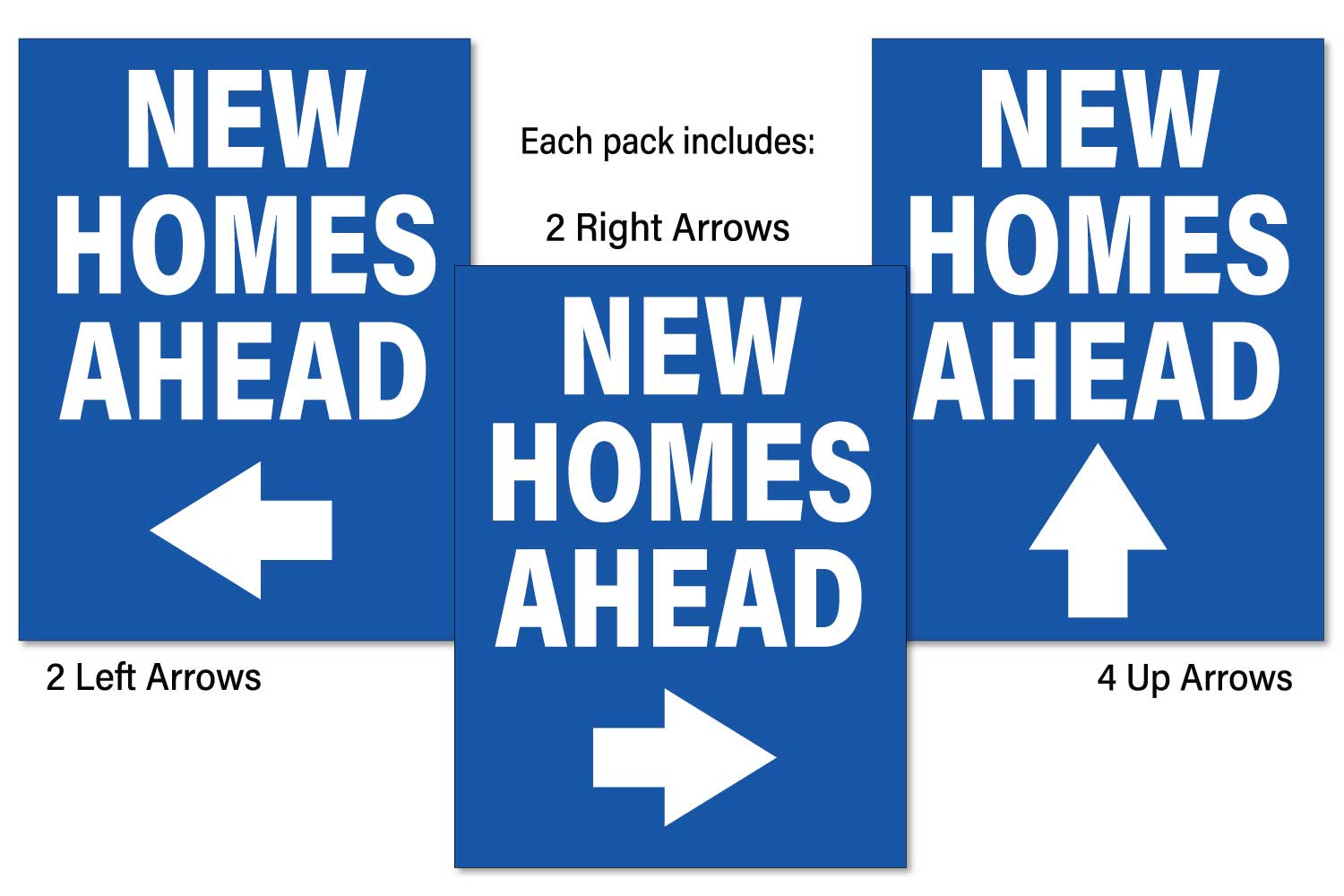 8pk New Home Directional Arrow Signs | City Grafx