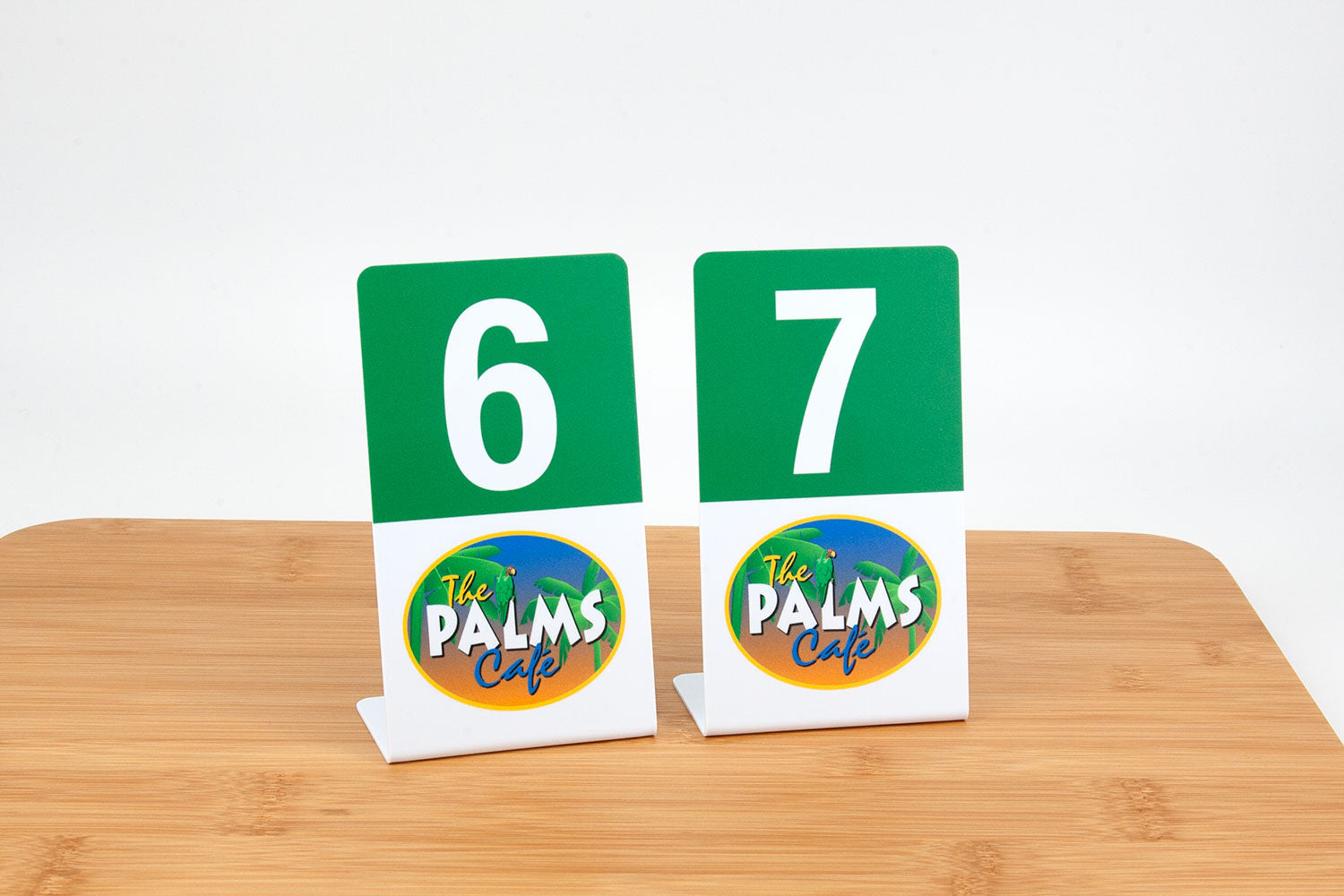 Custom Printed 6" Double L Table Numbers | City Grafx