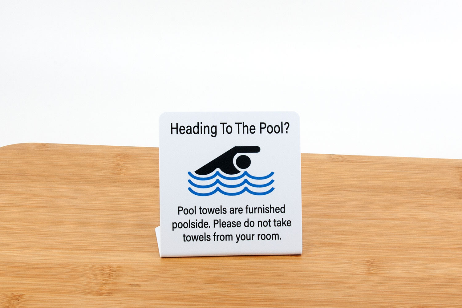 Pool Towels Guest Room Signs | City Grafx