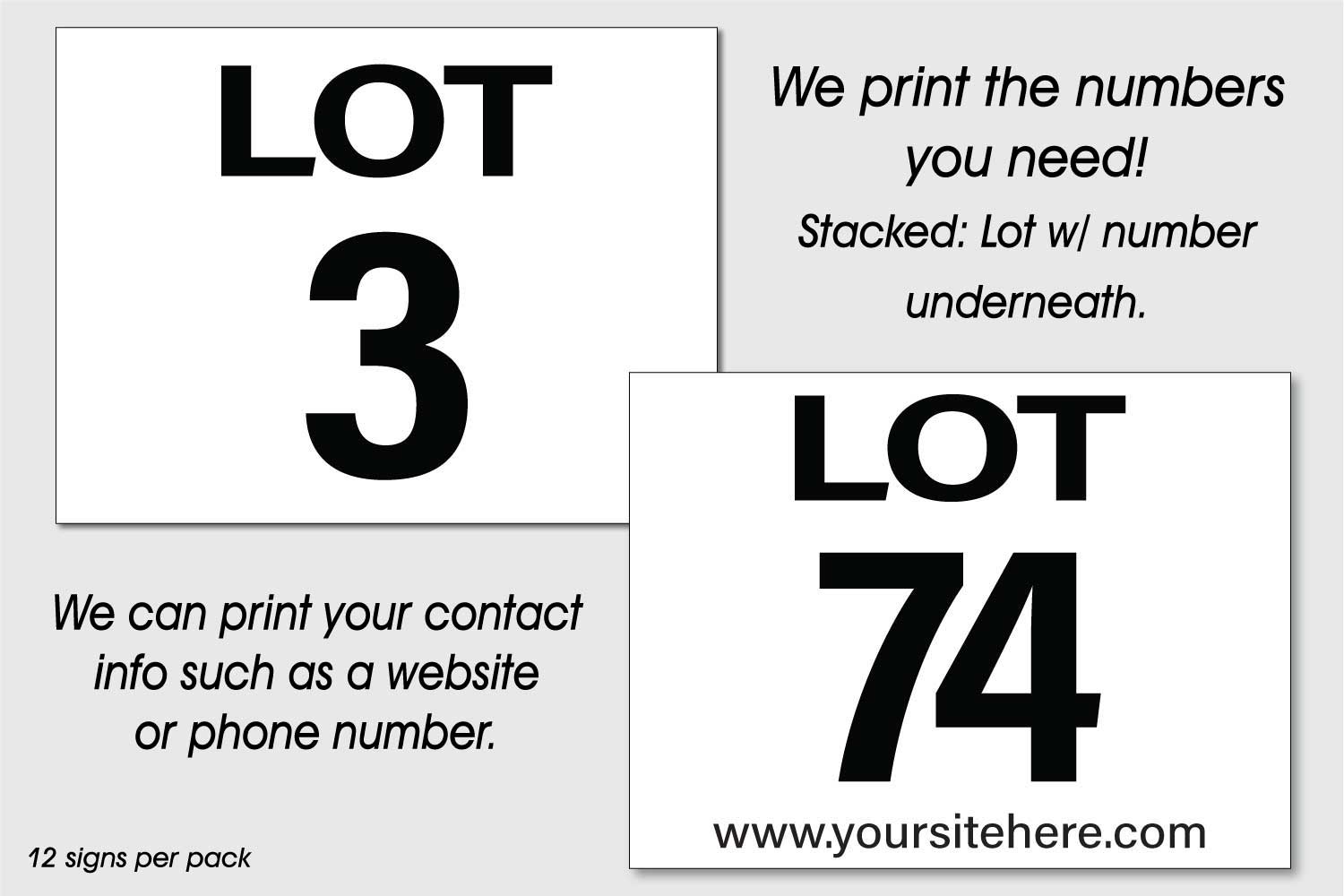 12pk Lot Markers Stacked Layout | City Grafx