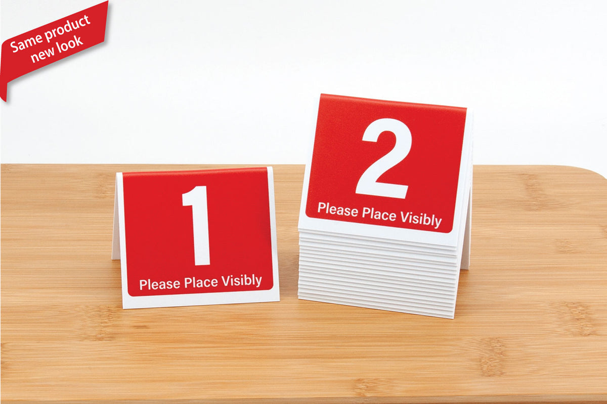 Standard Red Table Numbers | City Grafx