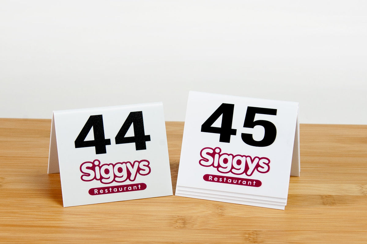 Custom Printed Standard Table Numbers | City Grafx