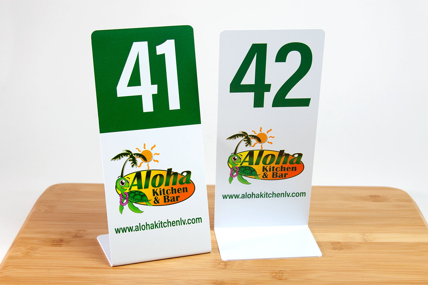 Custom Printed Double L Table Numbers | City Grafx