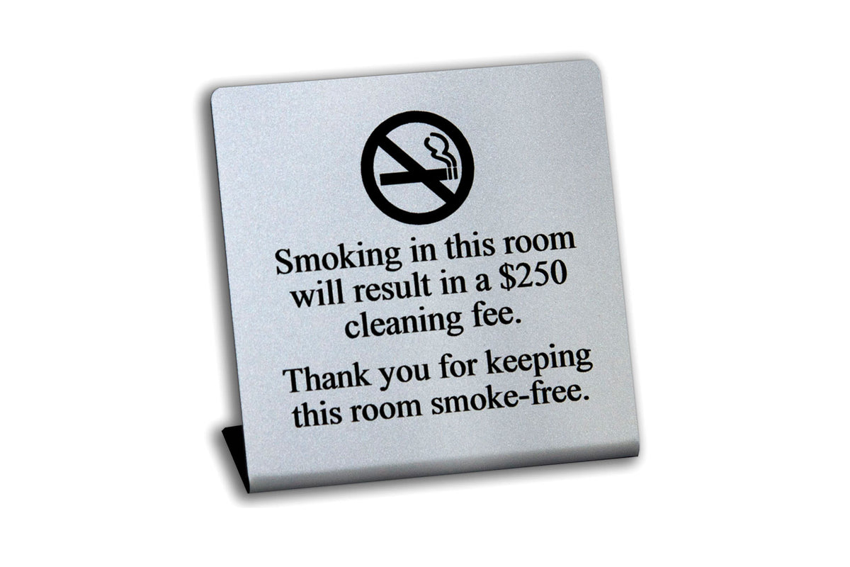 Engraved No Smoking Room Signs | City Grafx