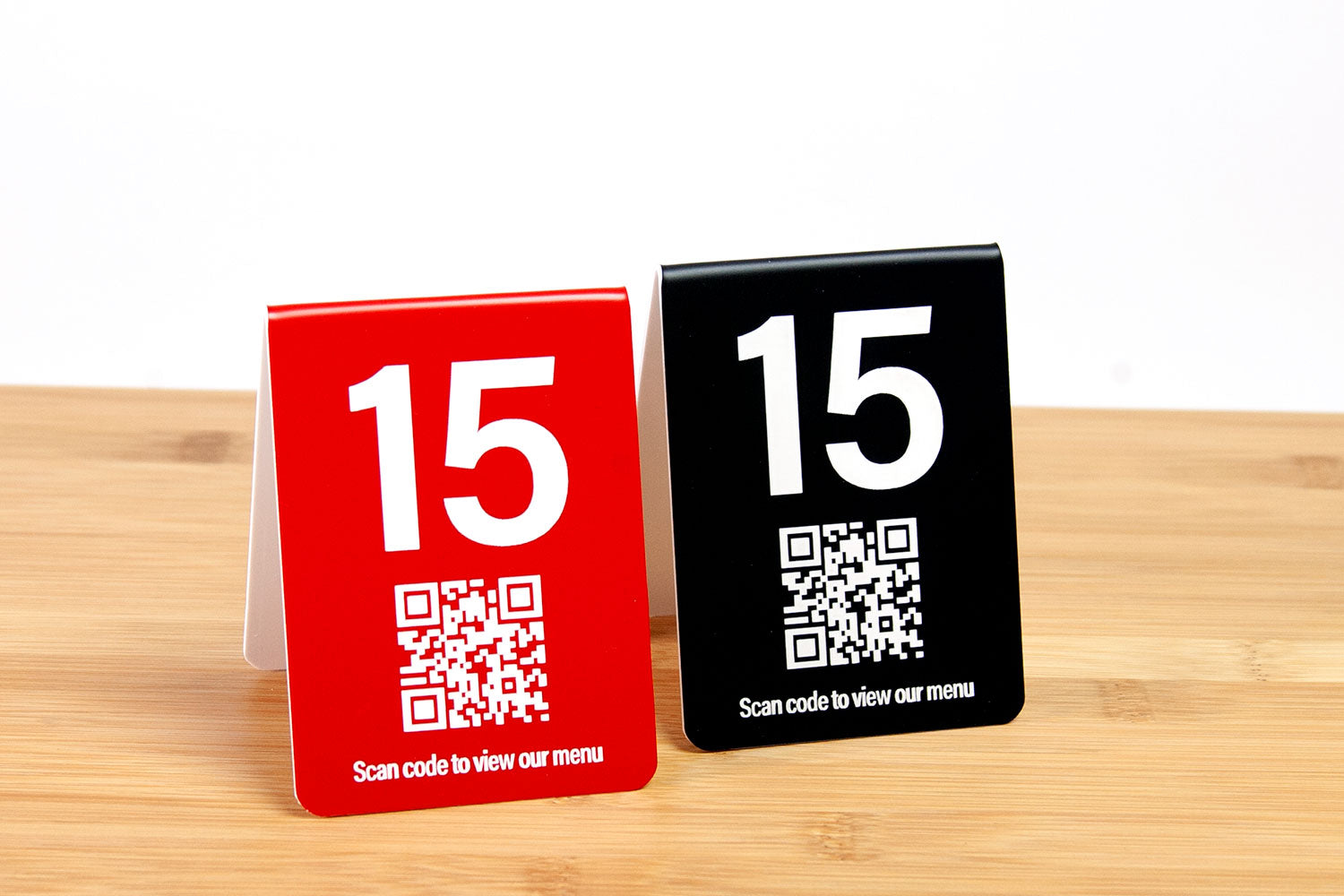 Engraved Table Numbers With QR Code | City Grafx