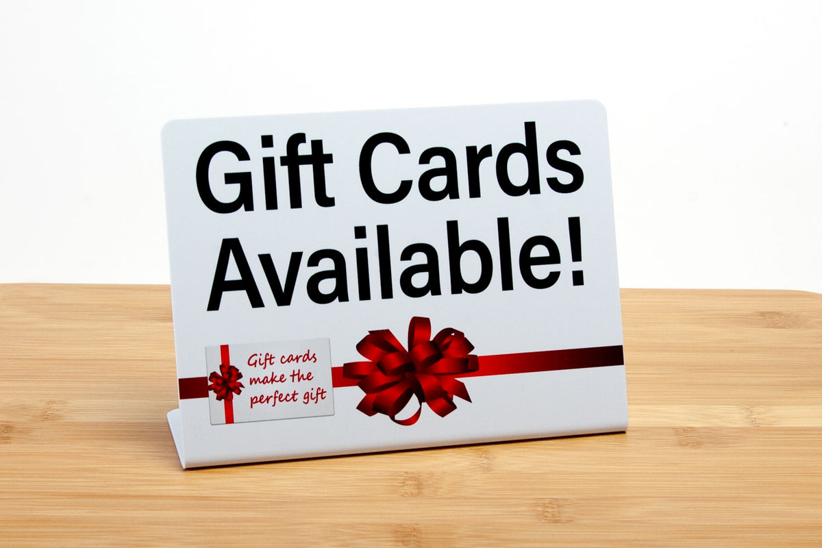 Gift Cards Available Counter Signs | City Grafx