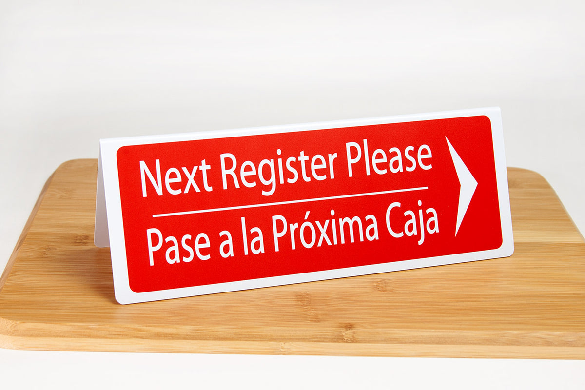 Next Register Please Bilingual - Large | City Grafx