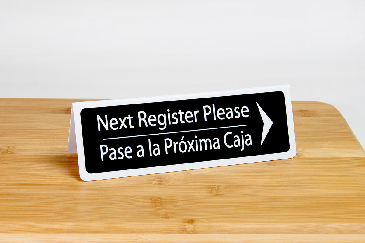 Next Register Please Bilingual - Small | City Grafx
