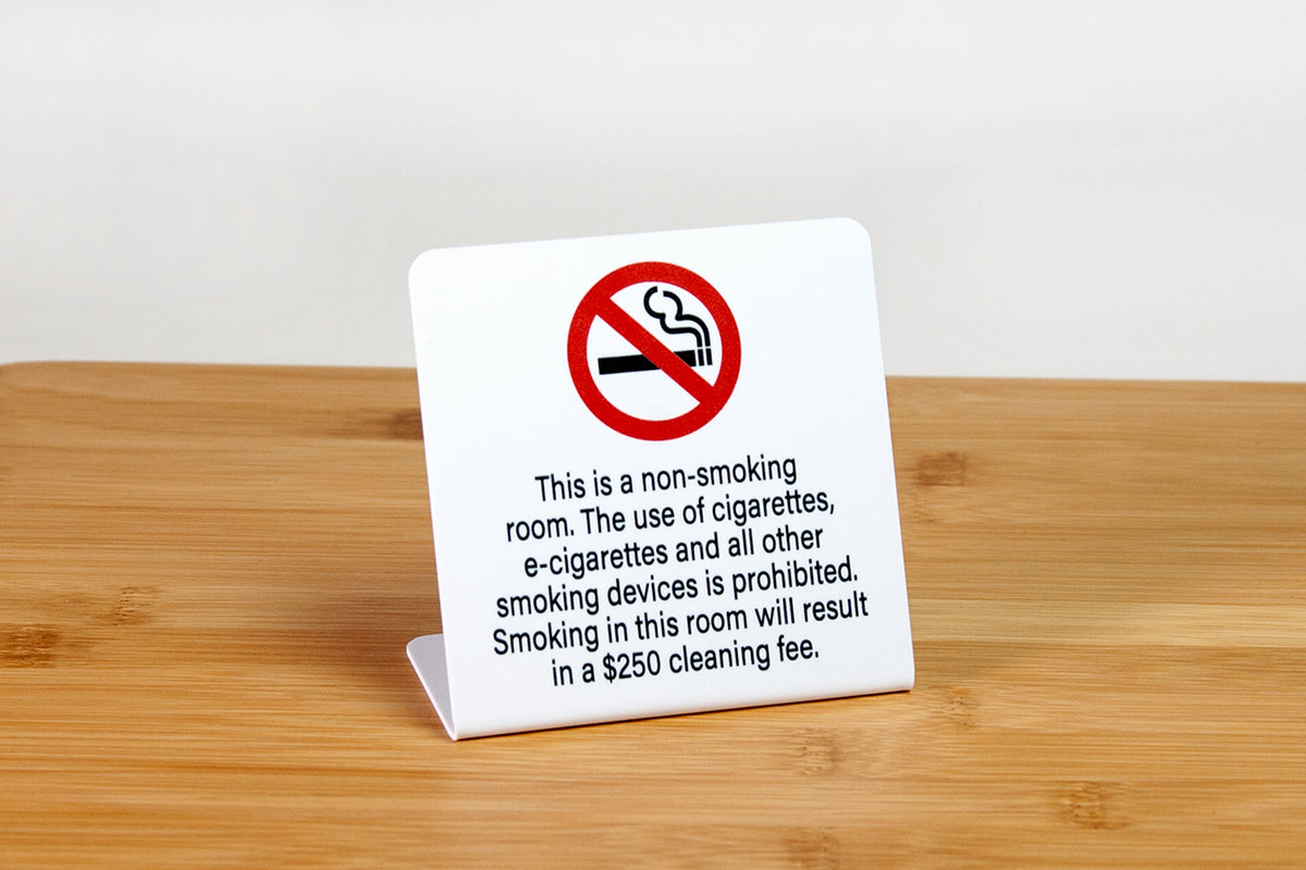 No Smoking Room Sign "All Devices" w/ Fee | City Grafx