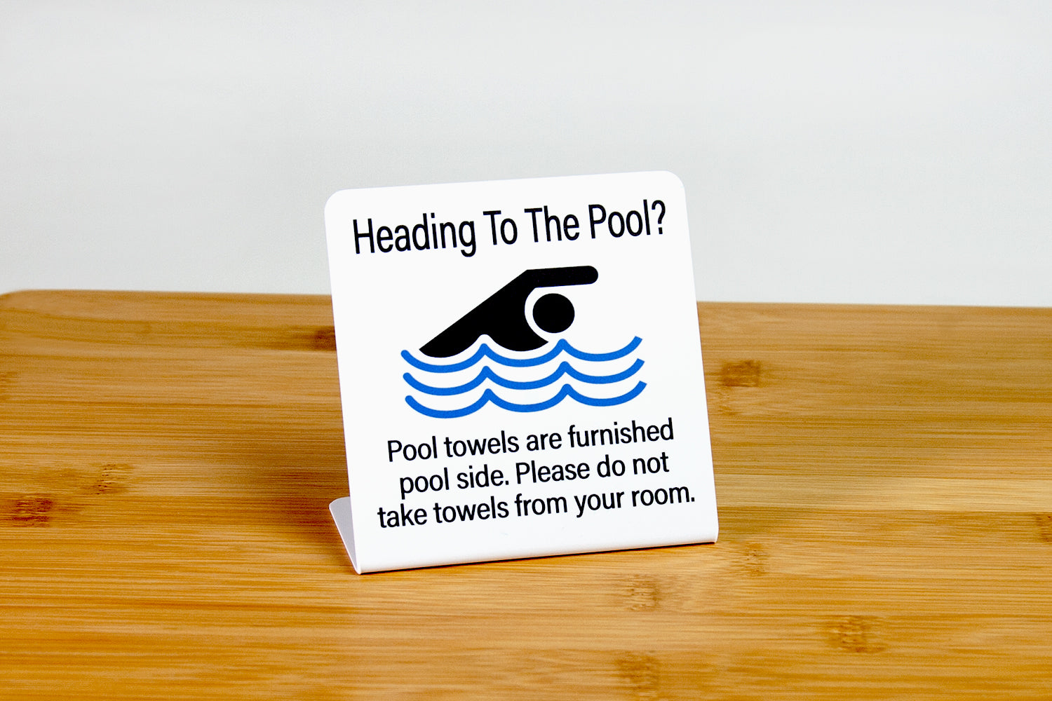 Pool Towels Guest Room Signs | City Grafx