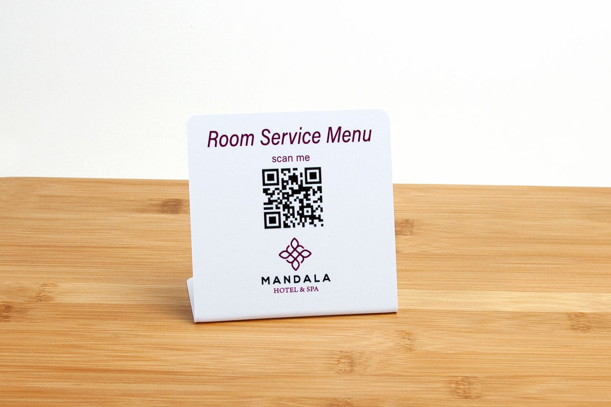 QR Code Room Service Menu Signs | City Grafx