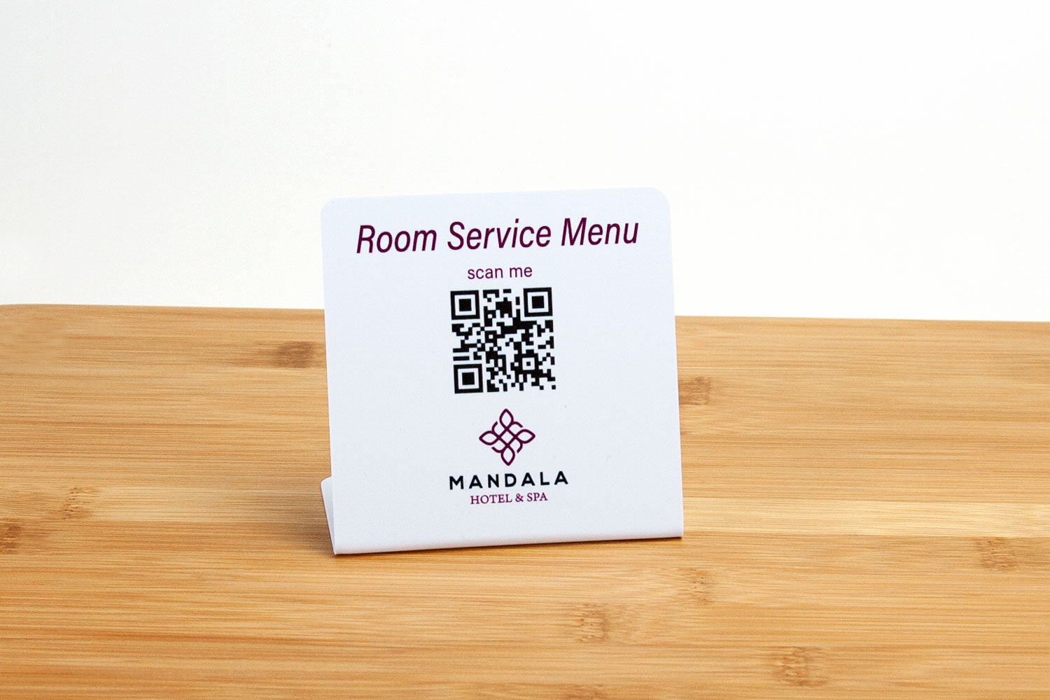 QR Code Room Service Menu Signs | City Grafx