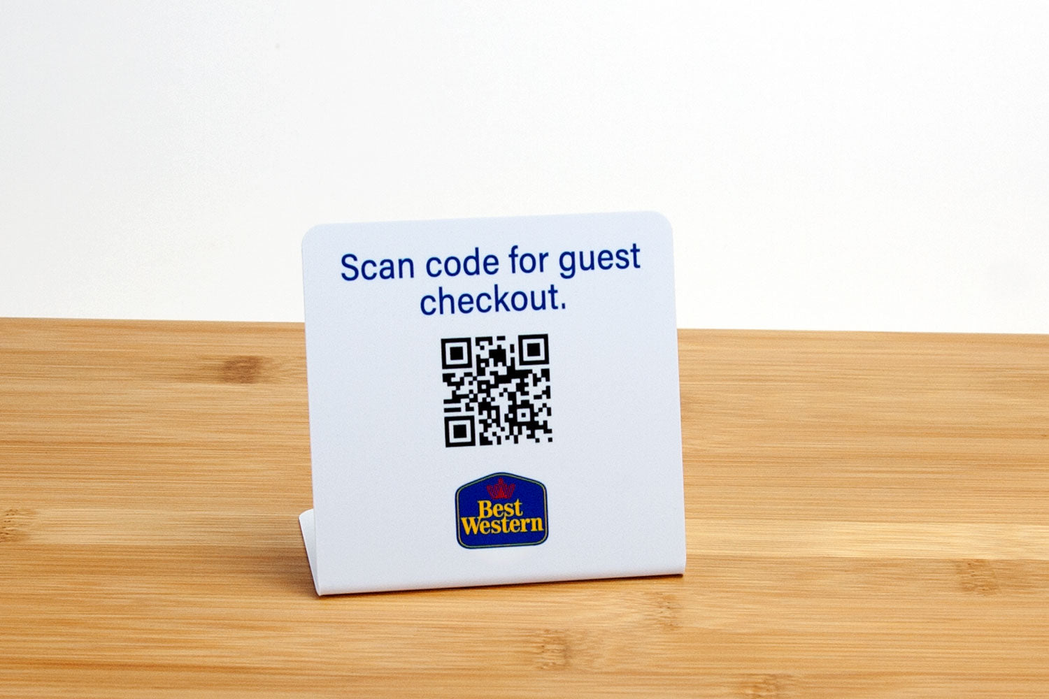 QR Code Guest Room Checkout Signs | City Grafx