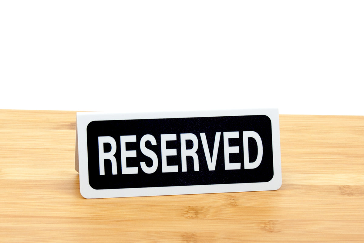 Small Reserved Signs - Black | City Grafx