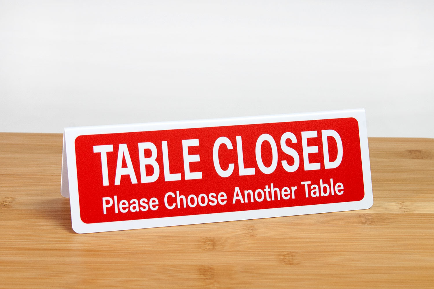 Table Closed Signs - Red | City Grafx