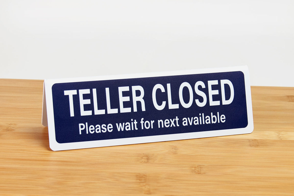 Bank Teller Closed Signs | City Grafx