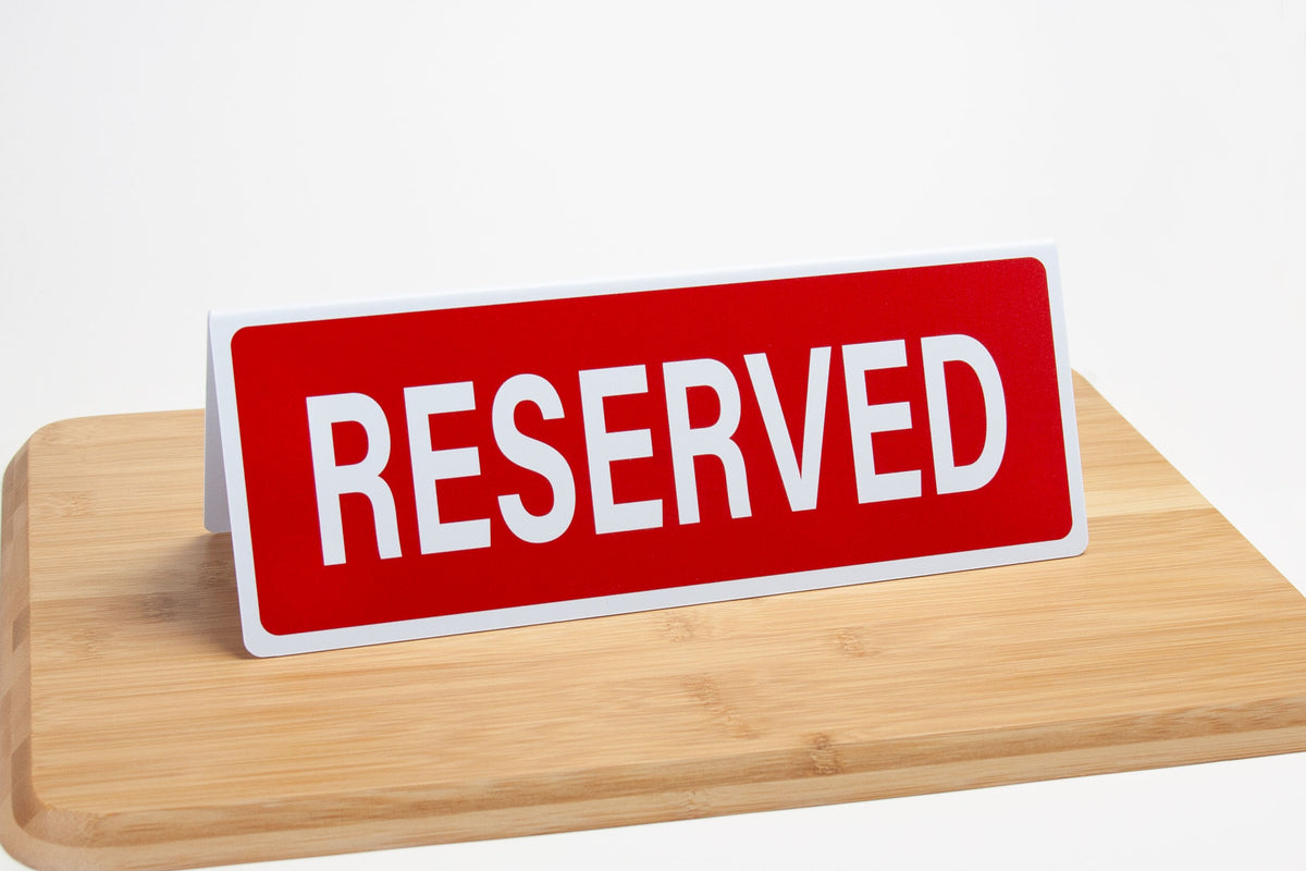 Reserved Tent Style Signs - Large | City Grafx