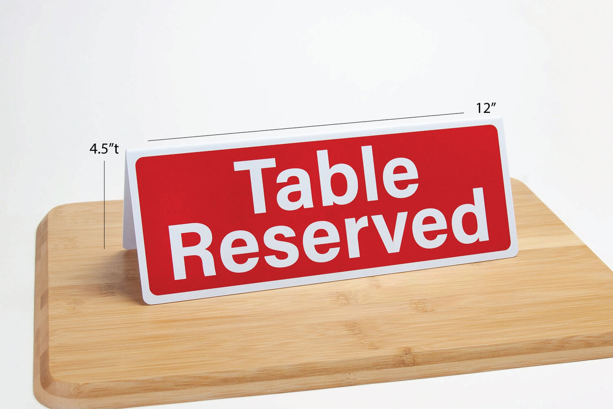 Table Reserved Signs | City Grafx